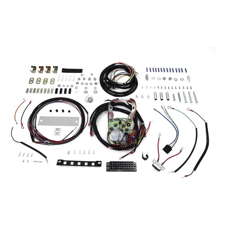 V-Twin Mfg. Wiring Harness / Dash Base Assembly For Harley FL 1972 ...