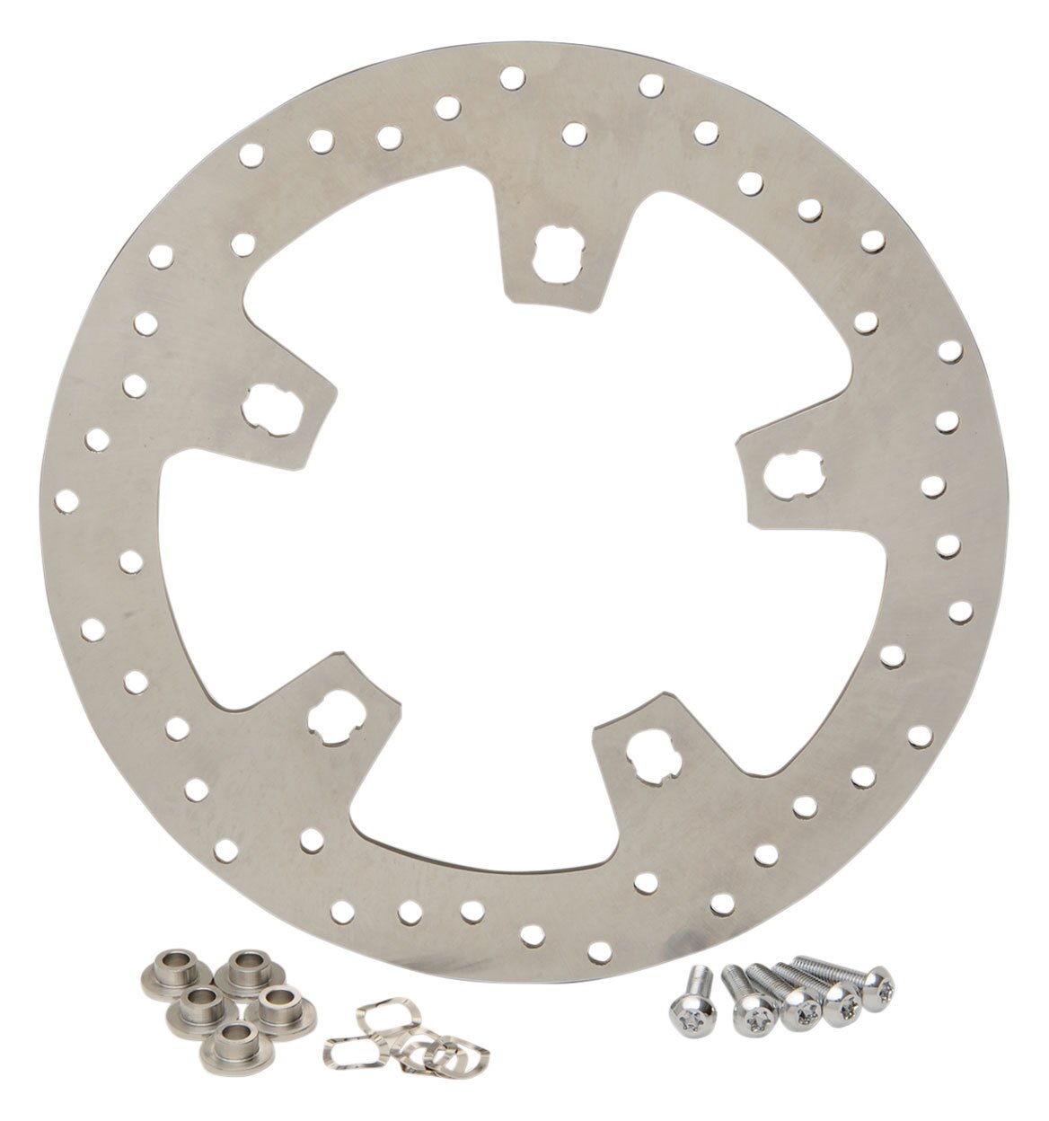 Drag Specialties 11.8" Drilled Stainless Steel Front Brake Rotor For ...