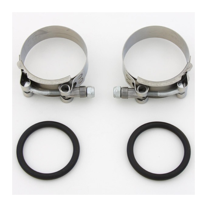 Milwaukee Twins Heavy-Duty Stainless Steel Intake Clamps For Harley FL ...