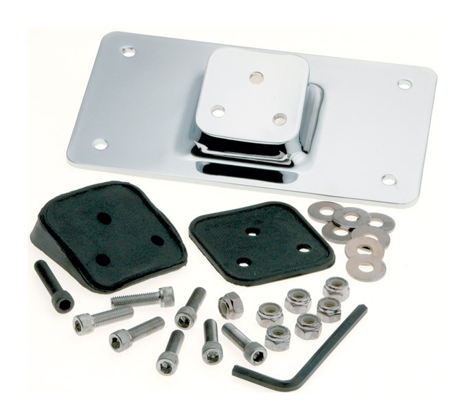 Milwaukee Twins Lay-Down License Plate Mount - RevZilla