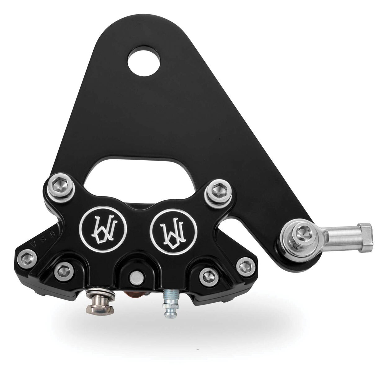 Performance Machine Rear 4-Piston Brake Caliper and Bracket For Harley ...