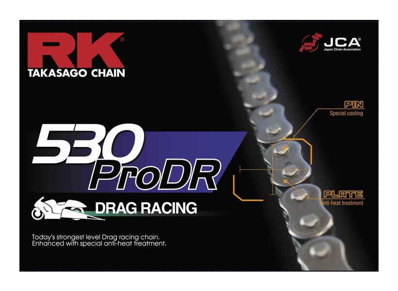 RK Chains Pro Drag Chain 530 Natural - RevZilla