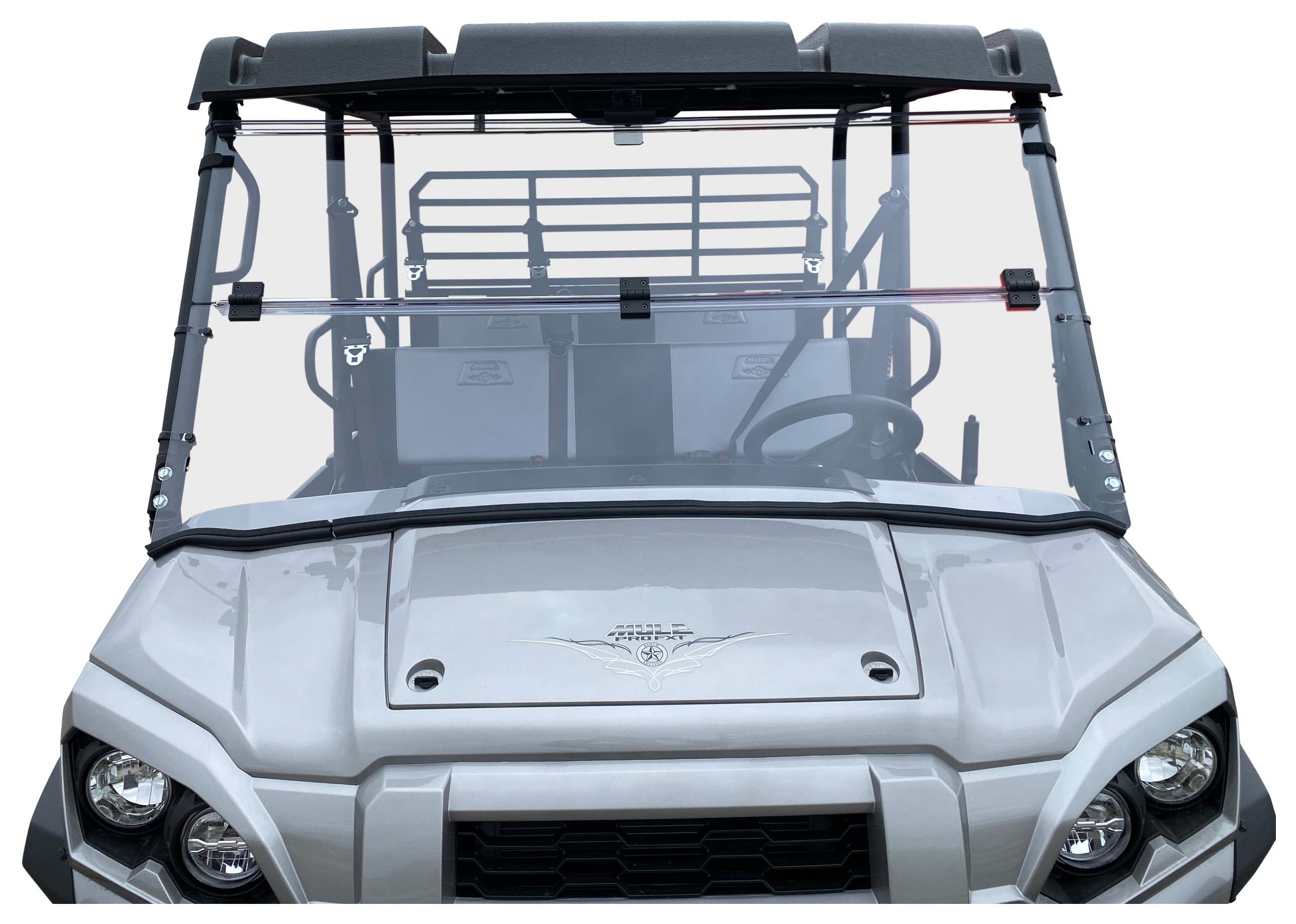 Open Trail Gen 2 Folding Windshield Kawasaki Mule Pro 2015-2025 - RevZilla