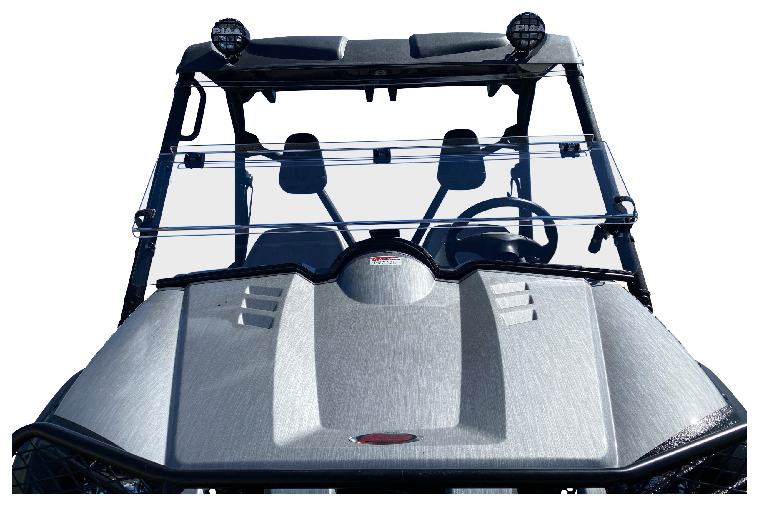 Open Trail Gen 2 Folding Windshield Yamaha Rhino 450 / 660 / 700 2004 ...