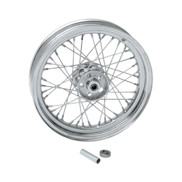 Drag Specialties 40 Spoke Laced Front / Rear Wheel For Harley FL 1967 ...