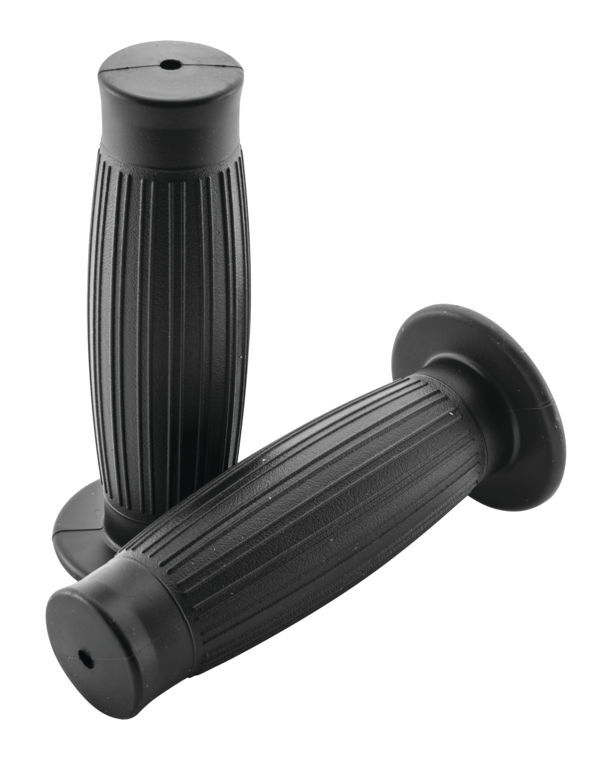 BikeMaster 7/8" Black Top Grips - RevZilla