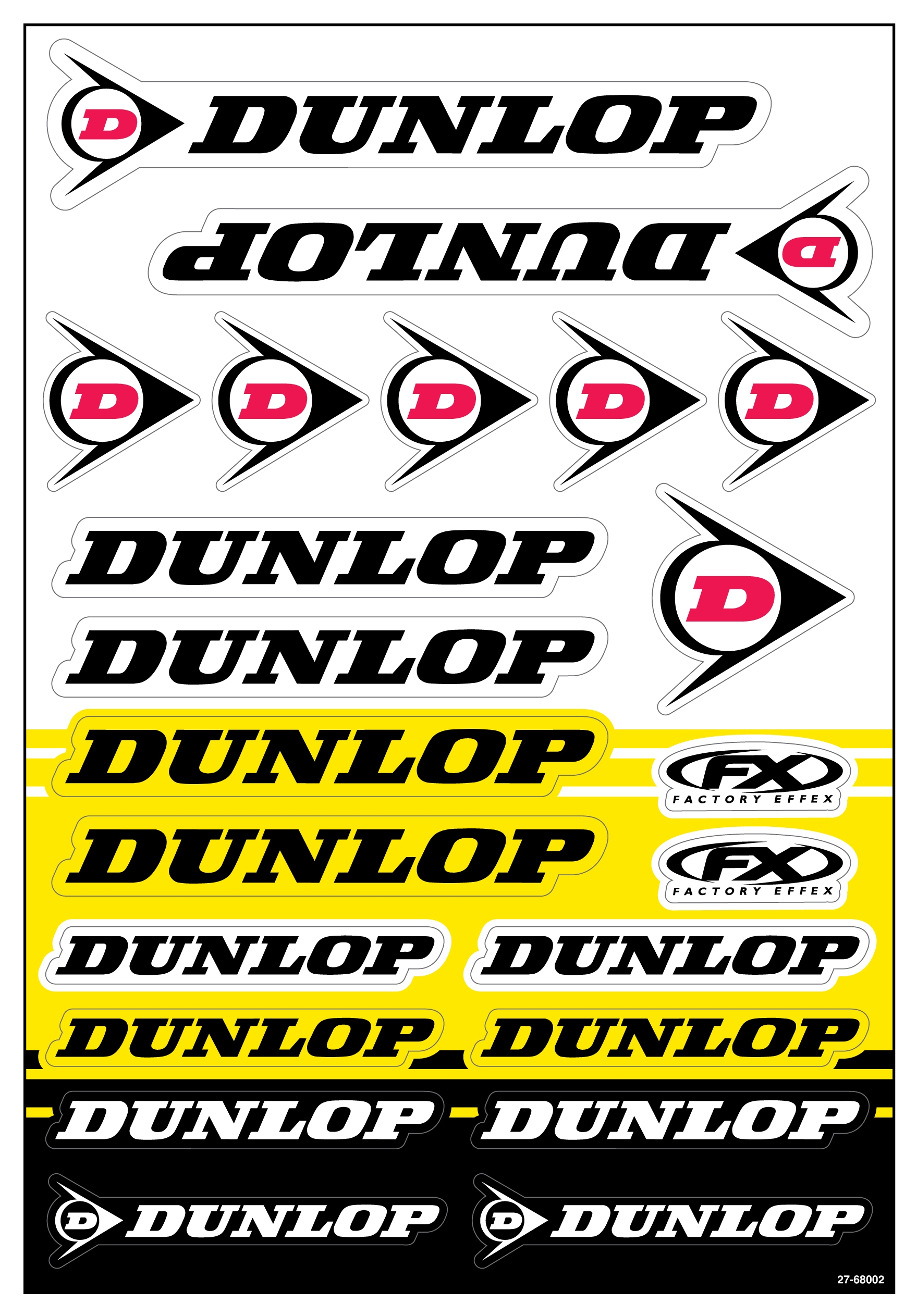 Factory Effex Dunlop Sticker Sheet - RevZilla