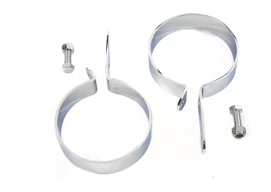 V-Twin Mfg. 3-1/2" Muffler Body And End Hanger Clamp Set - RevZilla