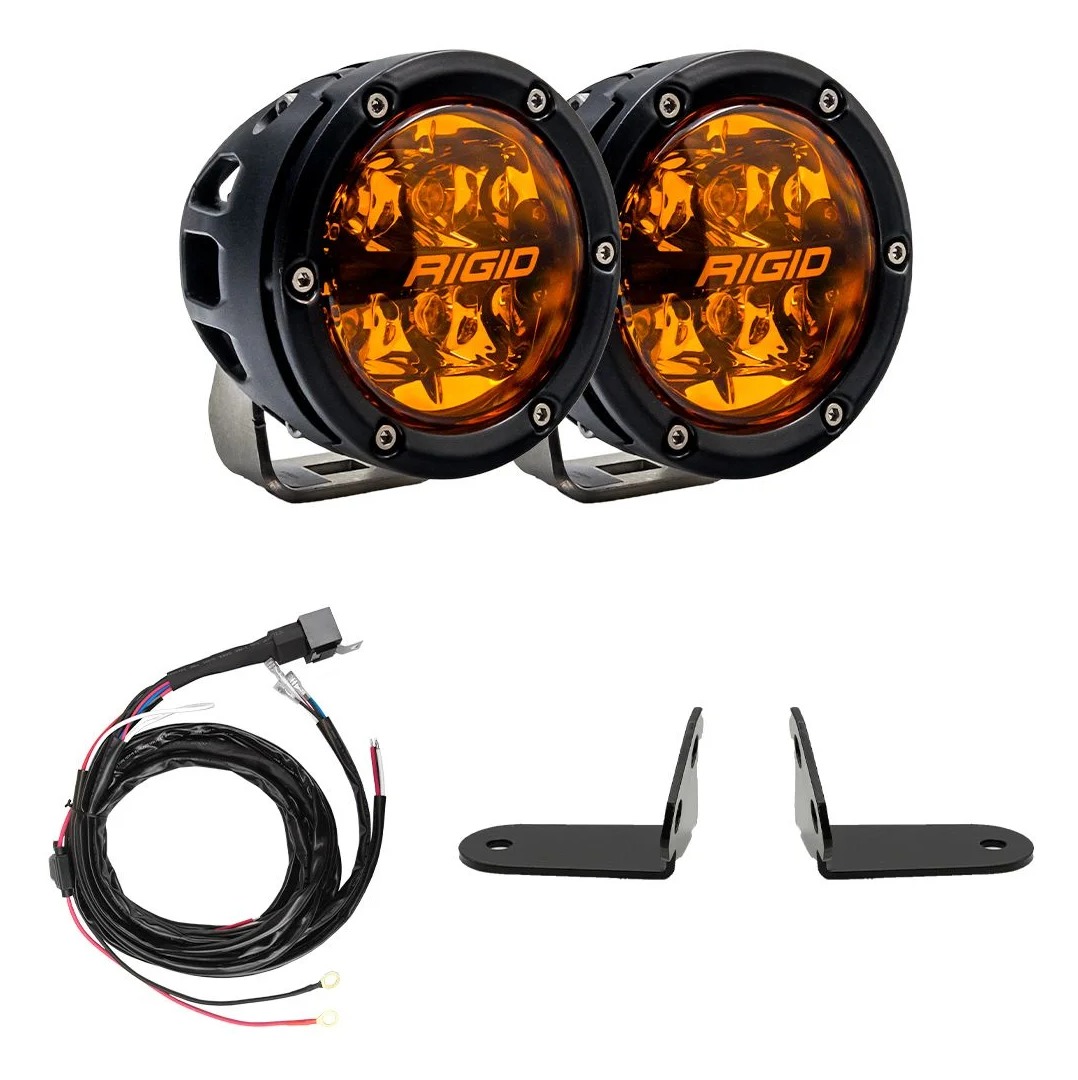 Rigid 360-Series Amber Pro A-Pillar Light Kit Polaris RZR Pro R / Turbo ...