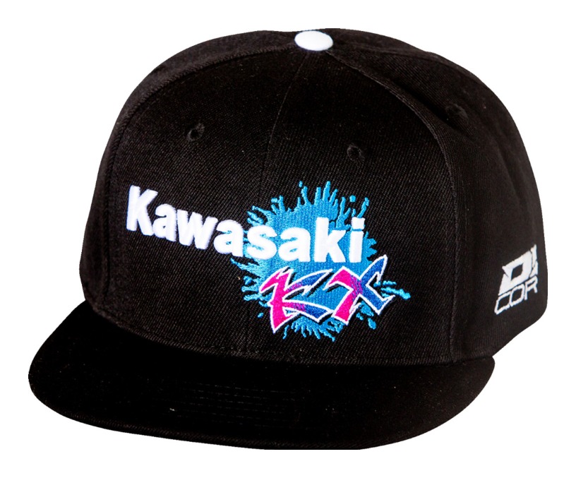 D'COR Visuals Kawasaki Factory Snapback Hat - RevZilla