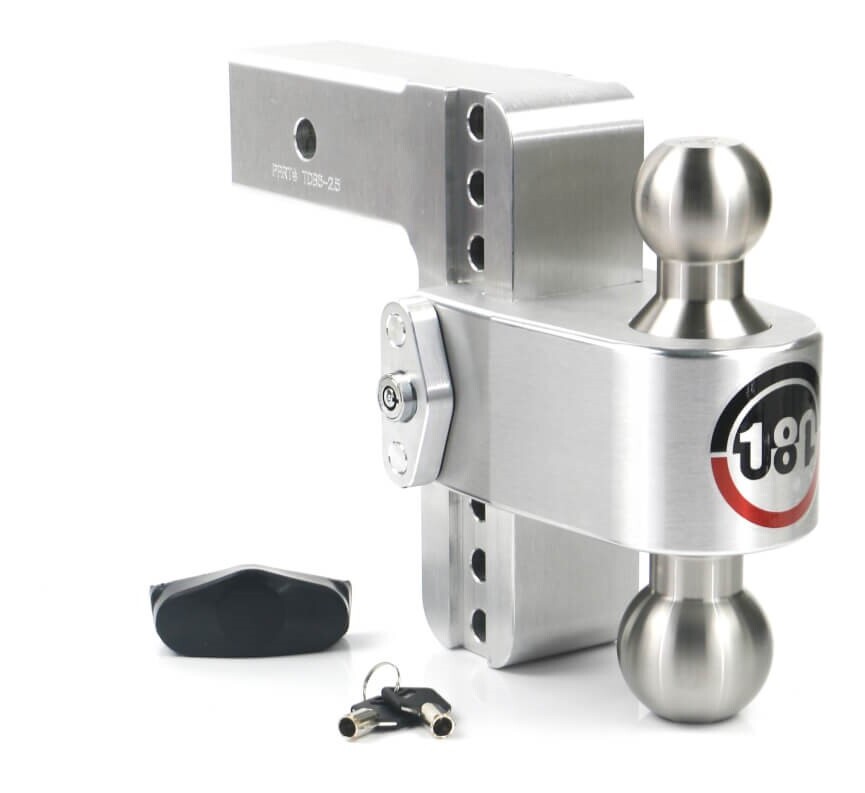 Weigh Safe 180° Stainless Ball Drop Hitch 2.5" Shank - RevZilla