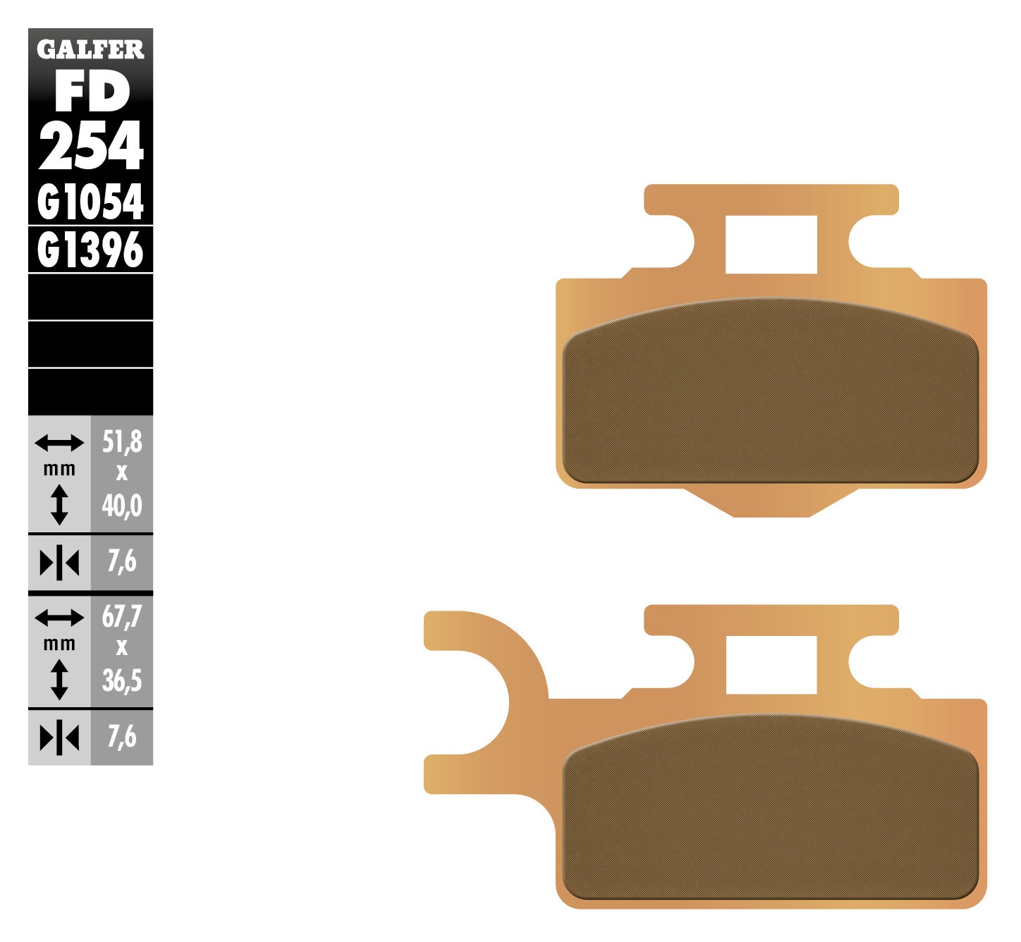 Galfer HH Sintered Front Brake Pads FD254 - RevZilla