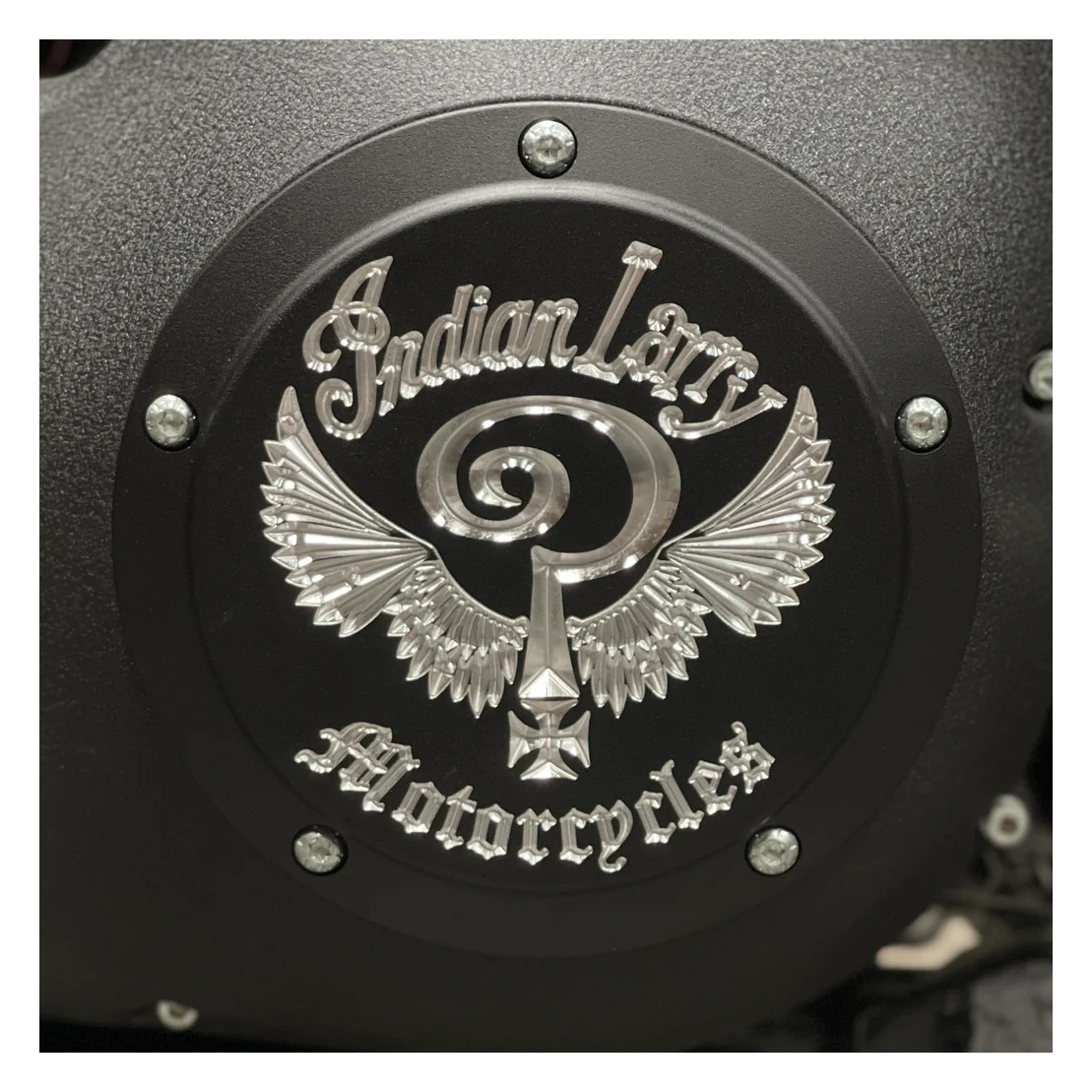 Indian Larry Motorcycles ILM Logo Derby Cover For Harley Big Twin 1999 ...