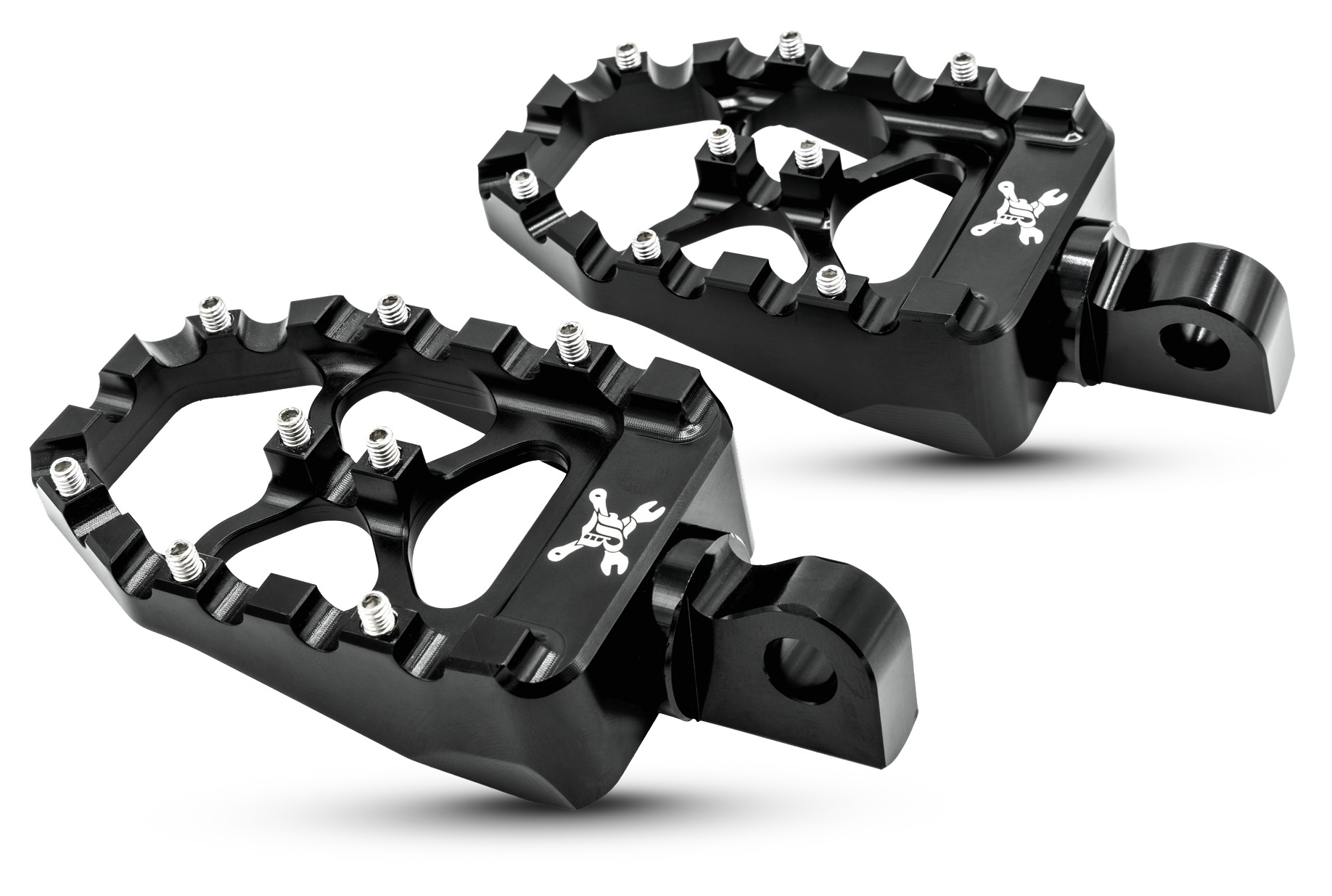 Burly Brand MX-Evolution Foot Pegs For Harley - RevZilla