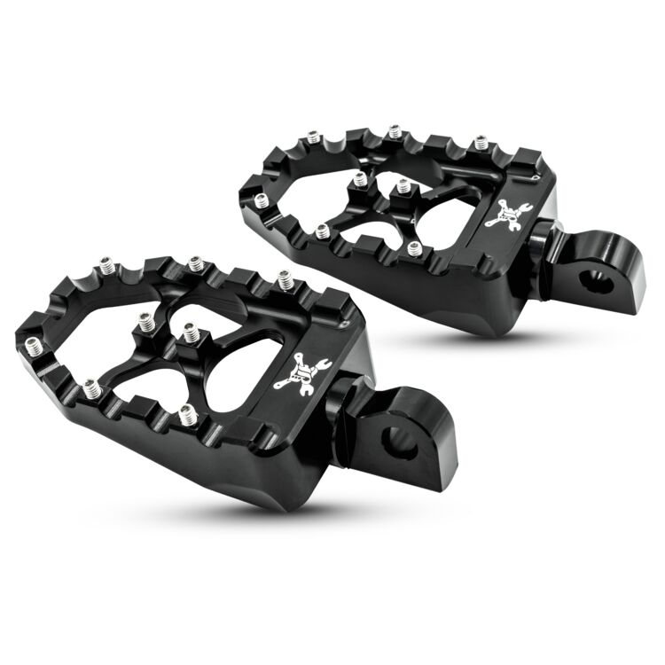 Burly Brand MX-Evolution Foot Pegs For Harley - RevZilla