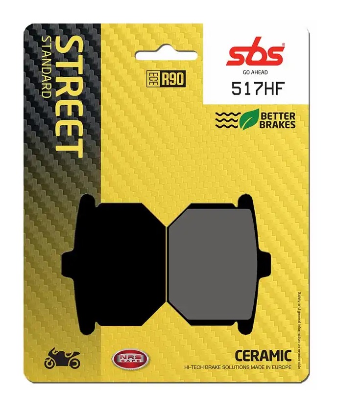 SBS HF Ceramic Front Brake Pads 517HF - RevZilla