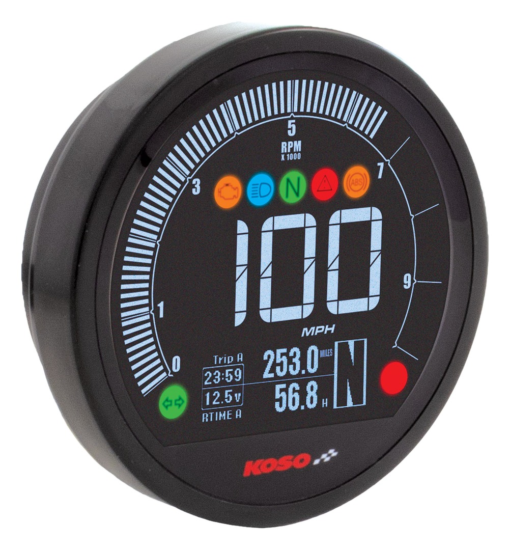 Koso DL-04 Universal Multi-Function Gauge - RevZilla