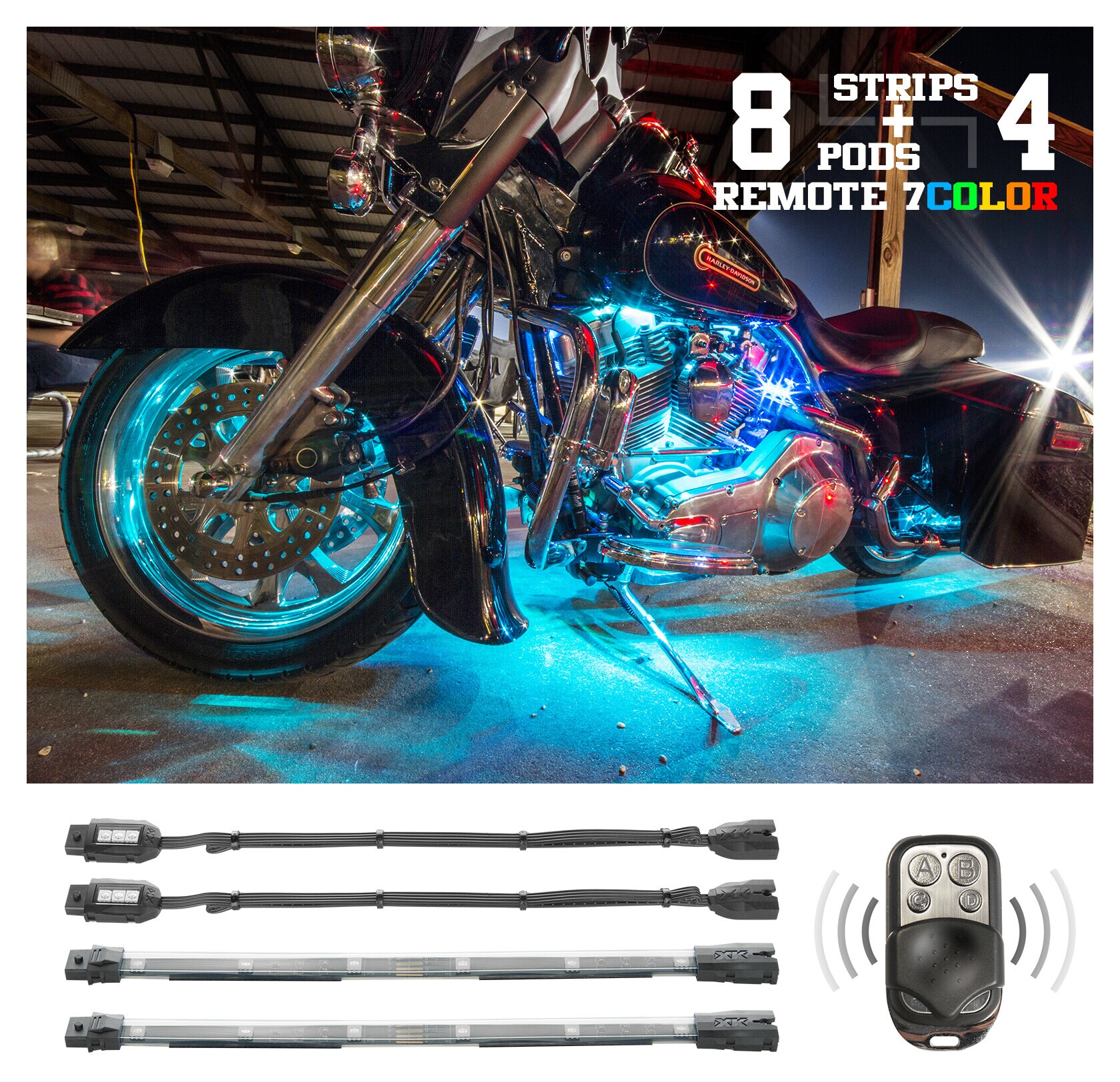 XKGLOW 12 Piece Multi-Color LED Accent Light Kit - RevZilla