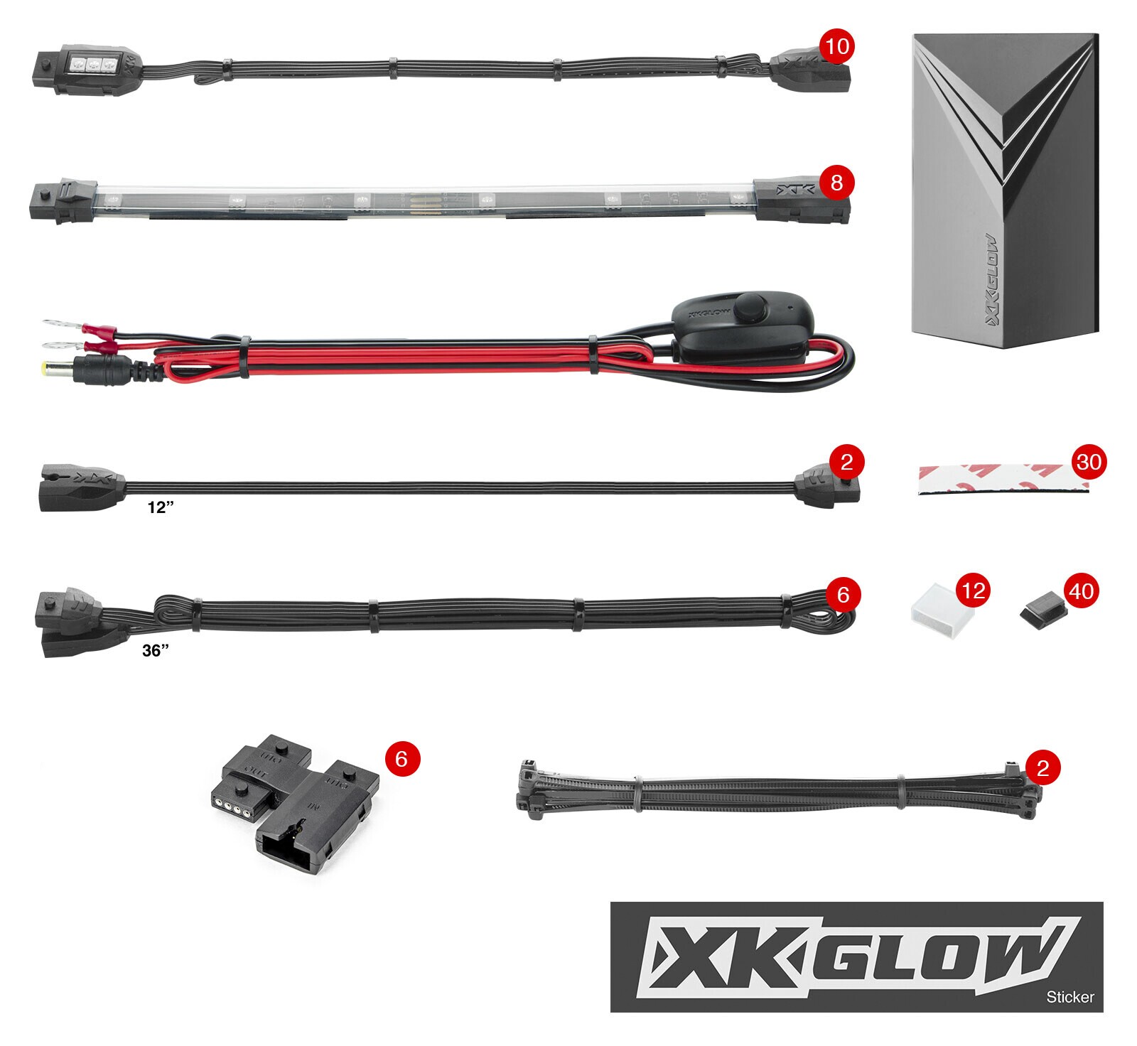 XKGLOW 18 Piece Multi-Color LED Accent Light Kit - RevZilla
