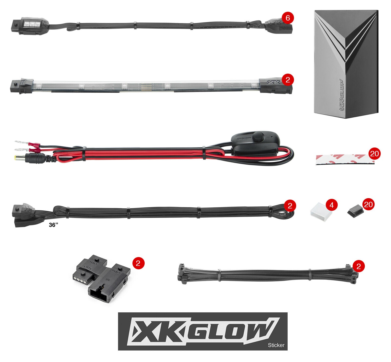 XKGLOW 8 Piece Multi-Color LED Accent Light Kit - RevZilla