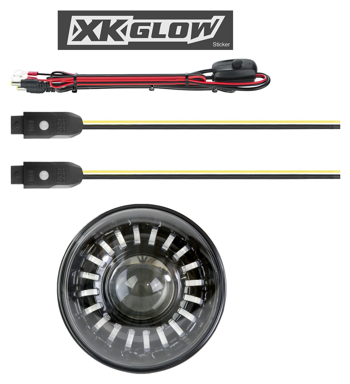XKGLOW 7" LED RGB Headlight For Harley 1994-2025 - RevZilla