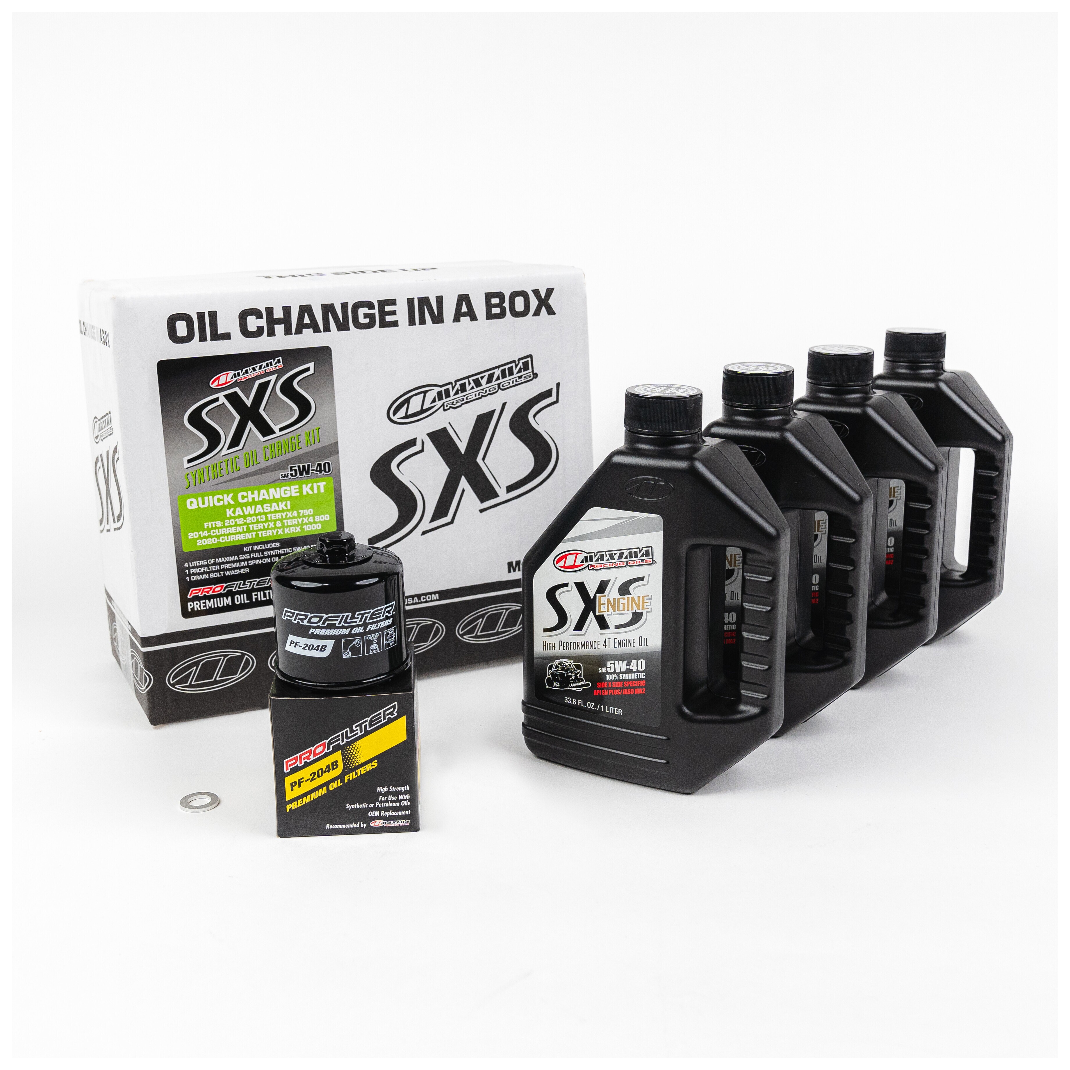 Maxima SxS Full Synthetic Quick Change Oil Kit Kawasaki Teryx / KRX ...