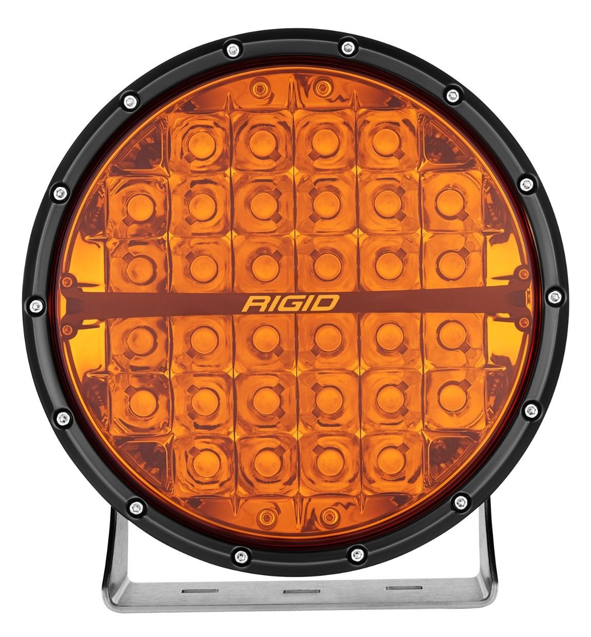 Rigid 360-Series Amber Pro 9 Inch Round Light Pod - RevZilla