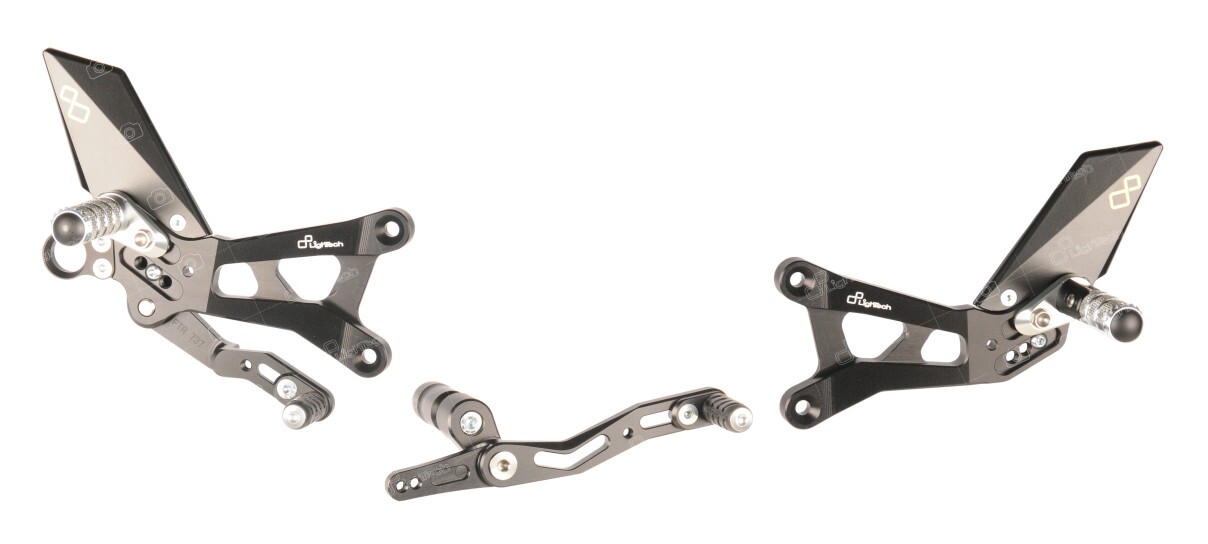 Lightech Track System Rearsets Yamaha R6 2017-2022 - RevZilla