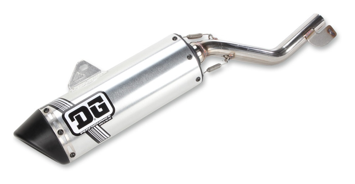 DG Performance V2 Slip-On Exhaust Kawasaki KLR 250 1985-2005 - RevZilla