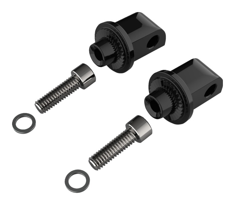 Ciro Passenger Foot Peg Adapters For Indian Touring 2014-2025 - RevZilla