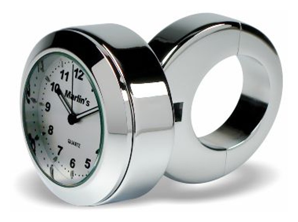 Marlin's Clock / Thermometer With Classic Adjustable Handlebar Mount ...