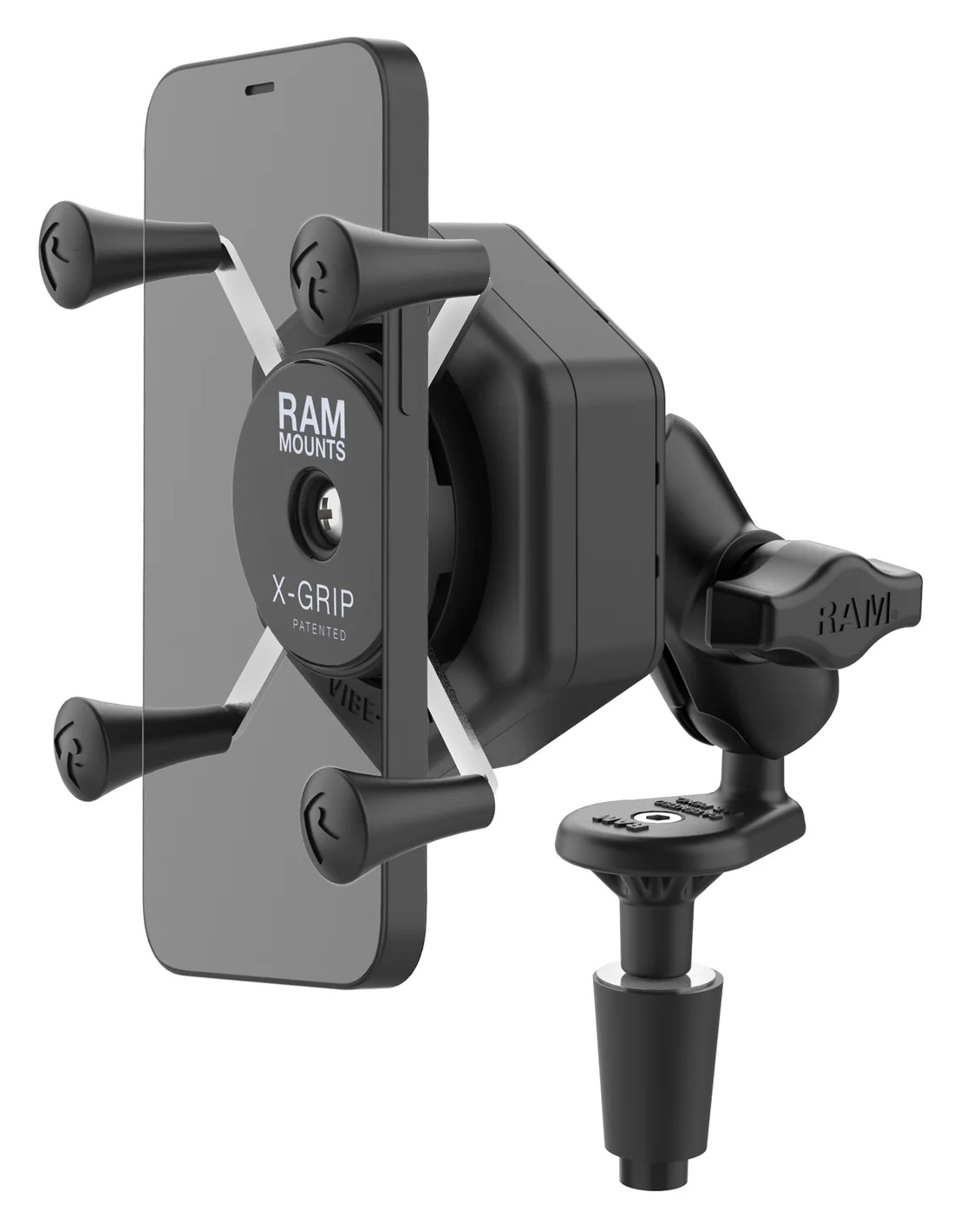 RAM Mounts Vibe X-Grip Phone Holder With Stem And Vibe Safe Adapter | 5 ...