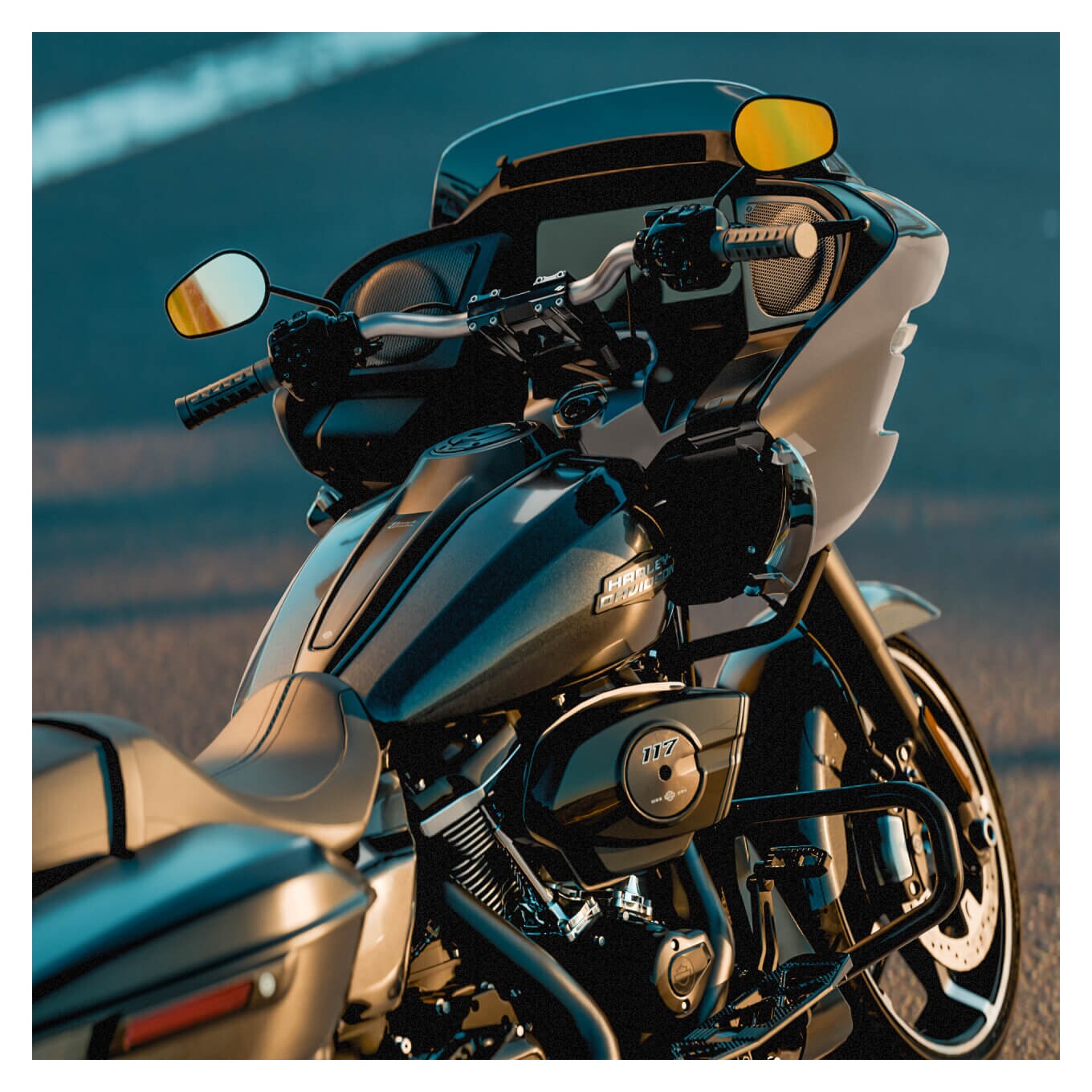 Kraus Titanium KR Low Bars For Harley - RevZilla