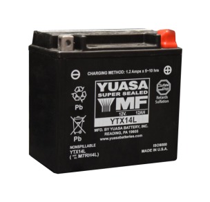 Yuasa YTX14L Factory Activated AGM Battery | 14% ($20.99) Off! - RevZilla