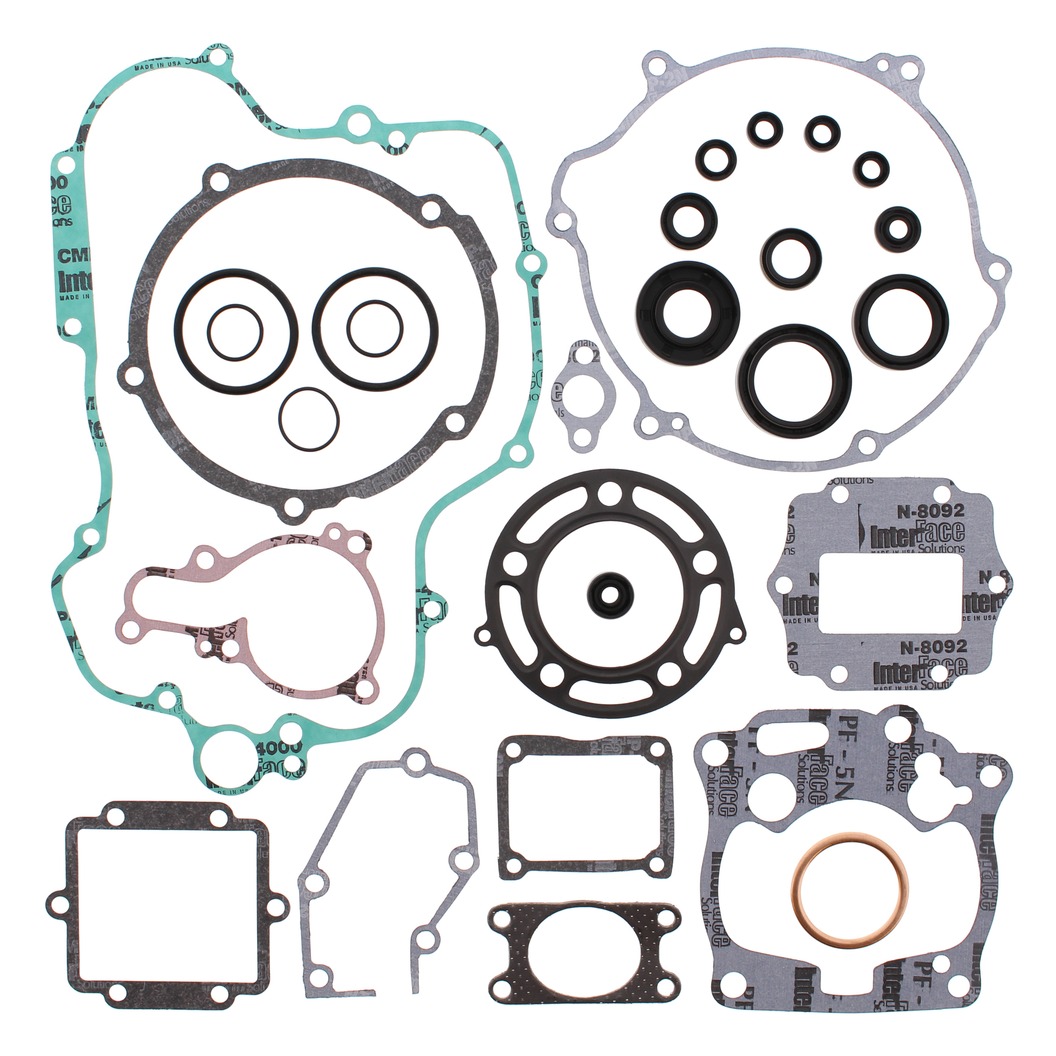 Vertex Complete Gasket Set With Oil Seals Kawasaki KX125 2001-2002 ...