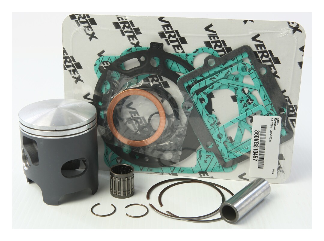Vertex Cast 2-Stroke Piston Kit Kawasaki KX250 1998-2001 - RevZilla