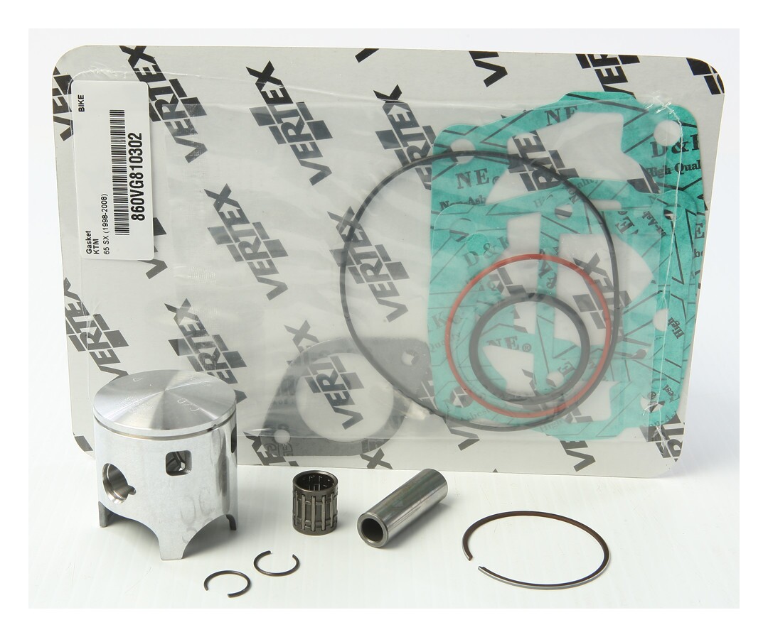 Vertex Cast 2-Stroke Piston Kit KTM 65 SX 2000-2008 - RevZilla