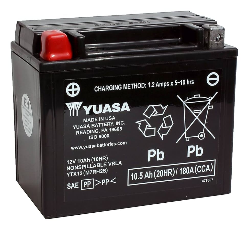 Yuasa YTX12 Factory Activated AGM Battery | 11% ($16.79) Off! - RevZilla