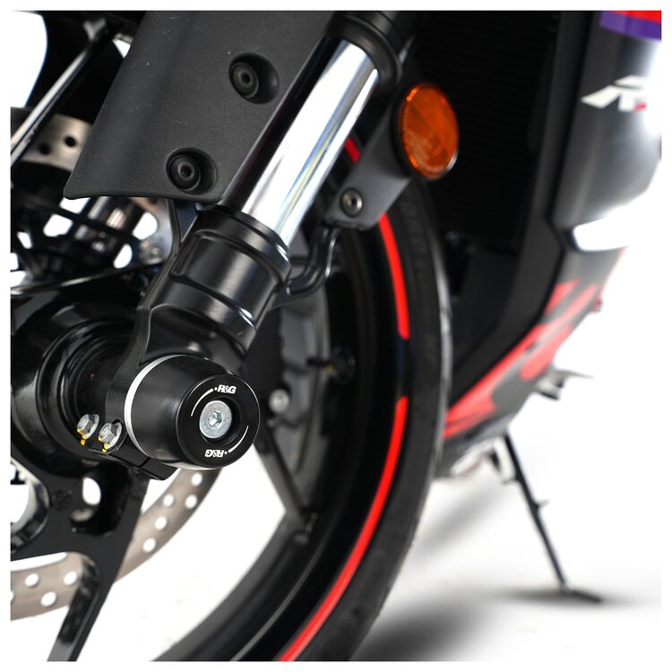 R&G Racing Front Axle Sliders Aprilia RS 457 2024-2025 - RevZilla