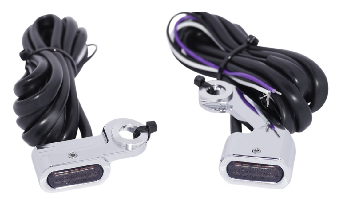 Drag Specialties LED Dual Function Handlebar Marker Lights For Harley ...