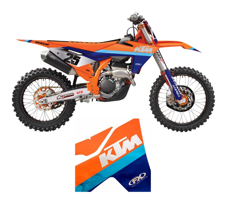 Factory Effex Candy Chrome Shroud / Airbox Graphics Kit KTM 125cc-450cc 2019-2022 - RevZilla