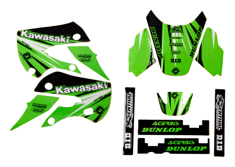 FLU Designs PTS 6 Graphics Kit Kawasaki KX250F 2013-2016 - RevZilla