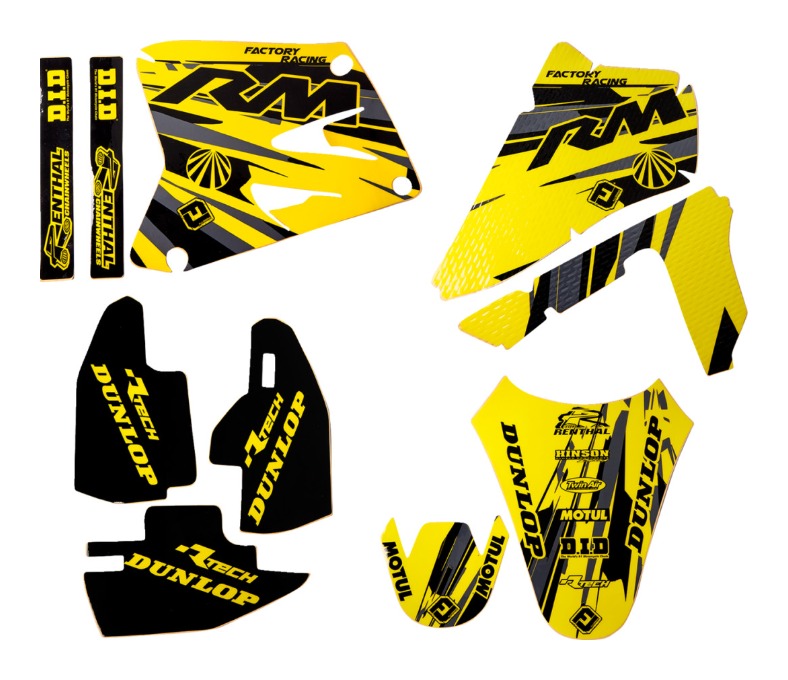 FLU Designs PTS 6 Graphics Kit Suzuki RMZ 250 / RMZ 450 2018-2023 ...