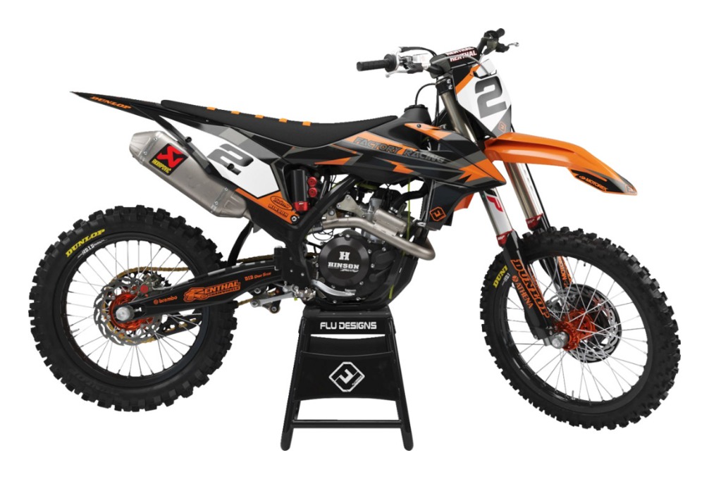 FLU Designs PTS 6 Graphics Kit KTM 250cc-300cc 2017-2019 - RevZilla