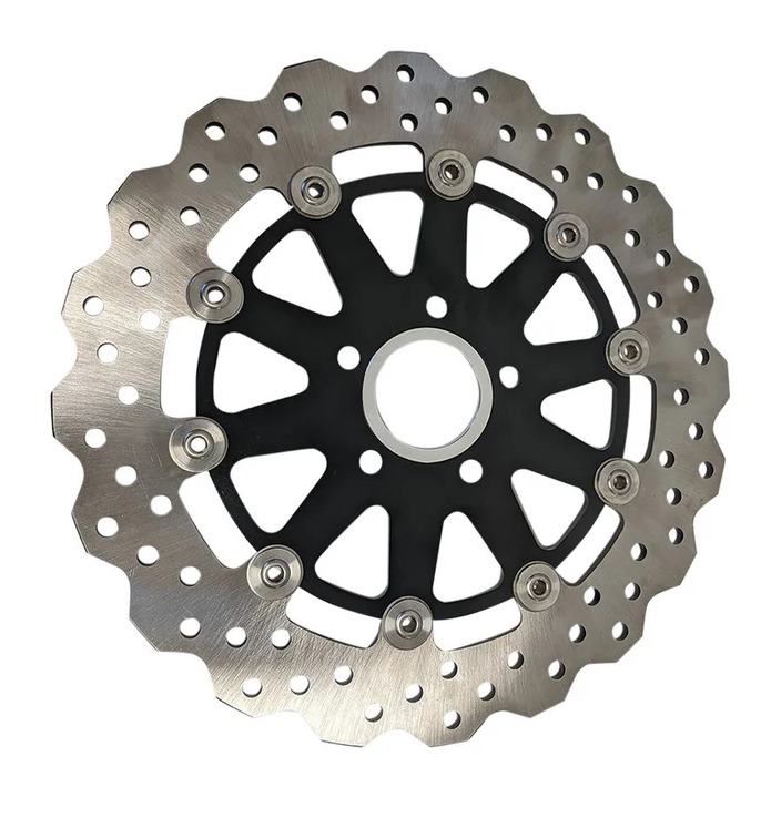 TC Bros 12.6" Oversized Profile Front Floating Brake Rotor For Harley ...