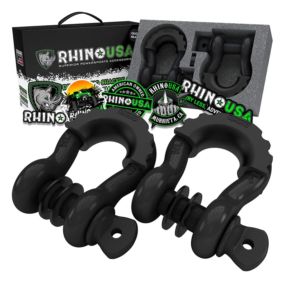 Rhino USA 3/4 Inch D-Ring Shackle Set - RevZilla