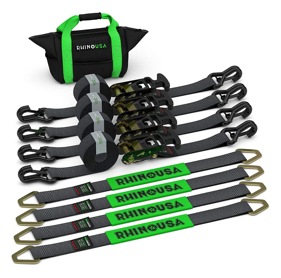 Rhino USA Heavy Duty Vehicle Tie Down Kit - RevZilla
