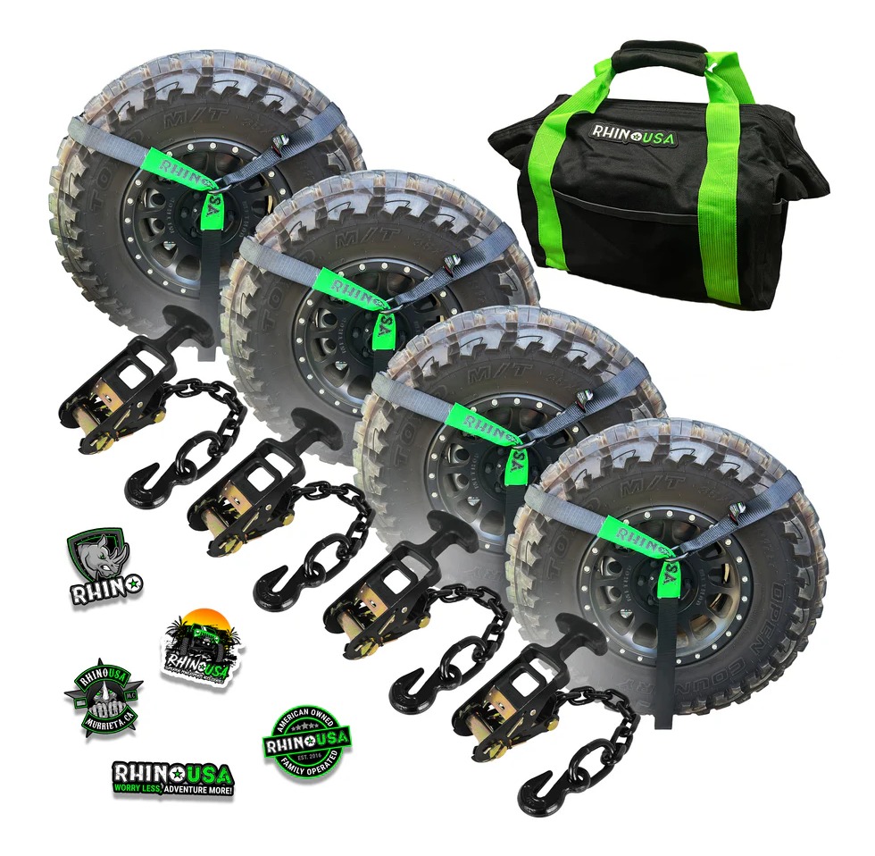 Rhino USA Car Tie-Down Lasso Straps / Basket Straps - RevZilla