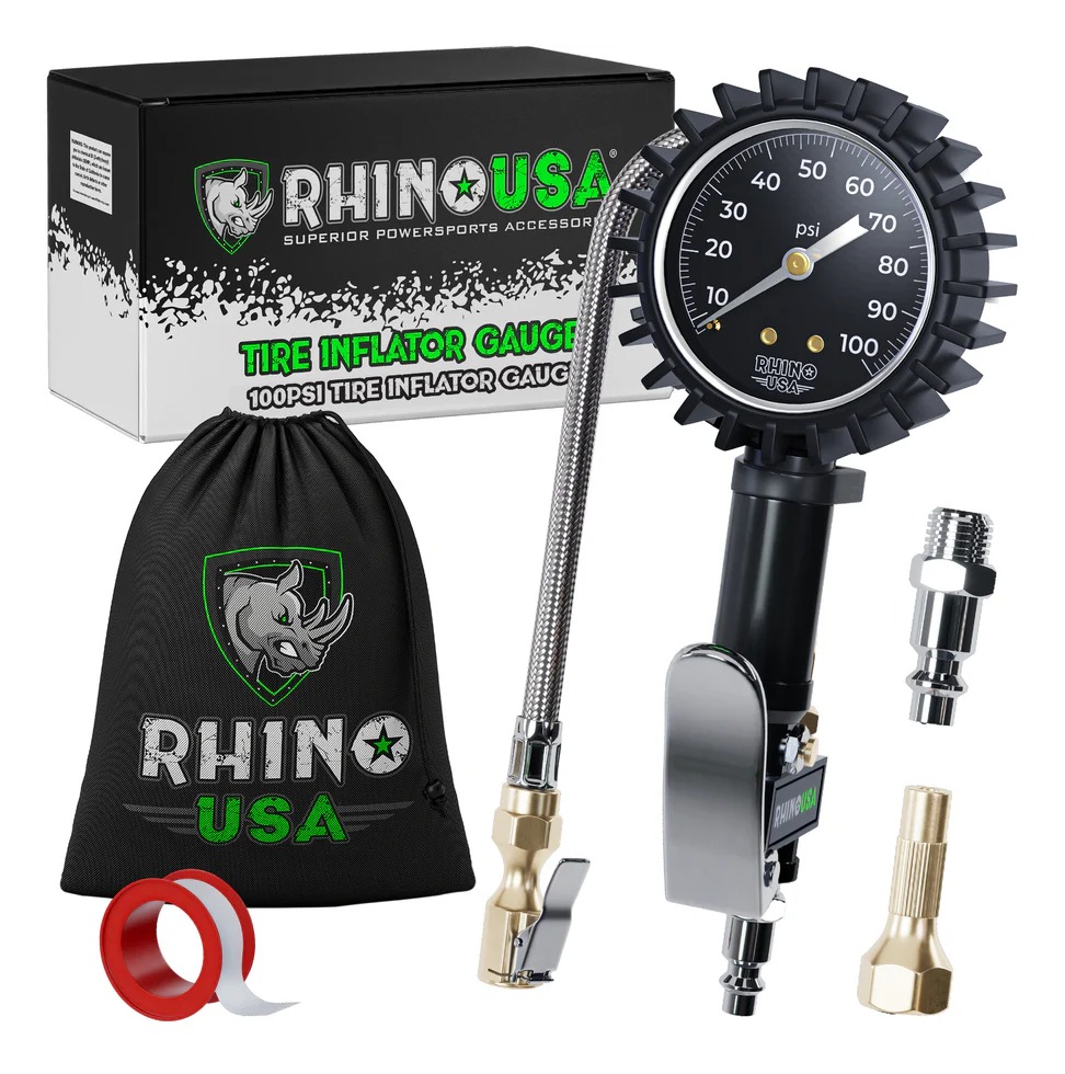 Rhino USA Tire Inflator Gauge - RevZilla