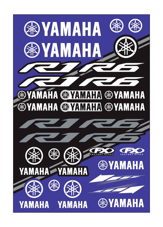 Factory Effex Yamaha Sticker Sheet - RevZilla